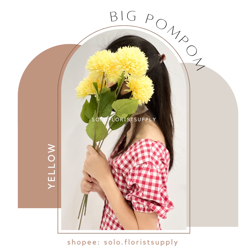 Jual BIG POMPOM Artifisial Bunga Palsu Bunga Sutra Dandelion Bunga ...