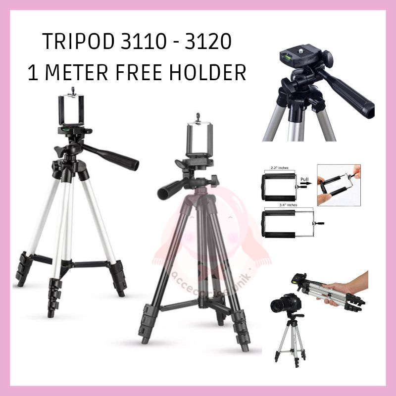 Jual Tripod 1M 3110 3120 Stabilizer Camera HP Portable Stand 1 Meter ...