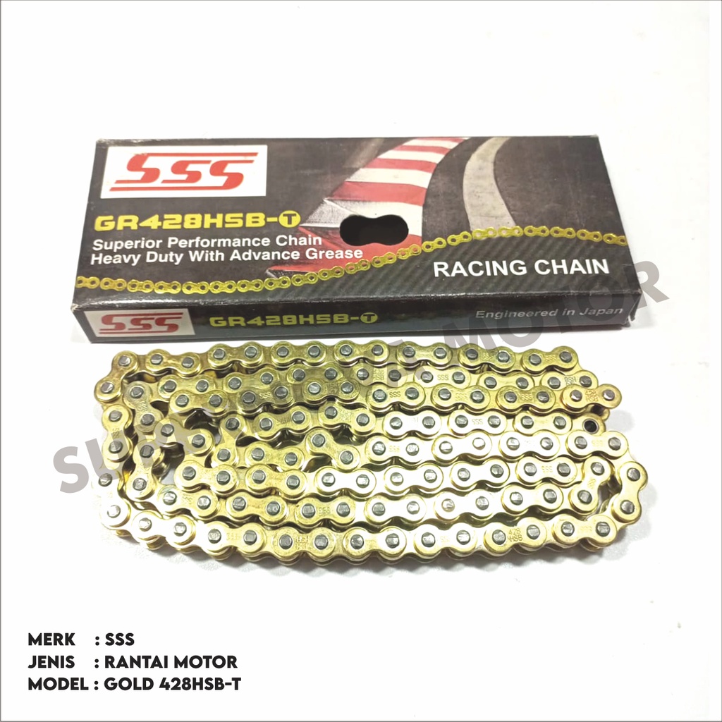 Jual RANTAI RODA SSS GOLD 428HSB-T RANTAI RANTE MOTOR GOLD SSS | Shopee ...