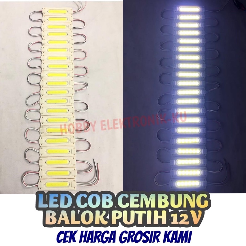 Jual LAMPU LED STRIP MODULE COB 6MATA 12V PUTIH | Shopee Indonesia
