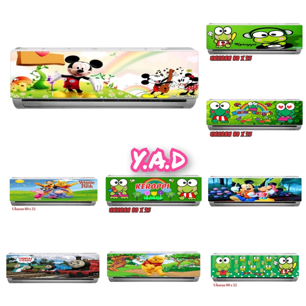 Jual stiker AC motif karakter stiker AC ruangan ukuran 80x25 cm ...