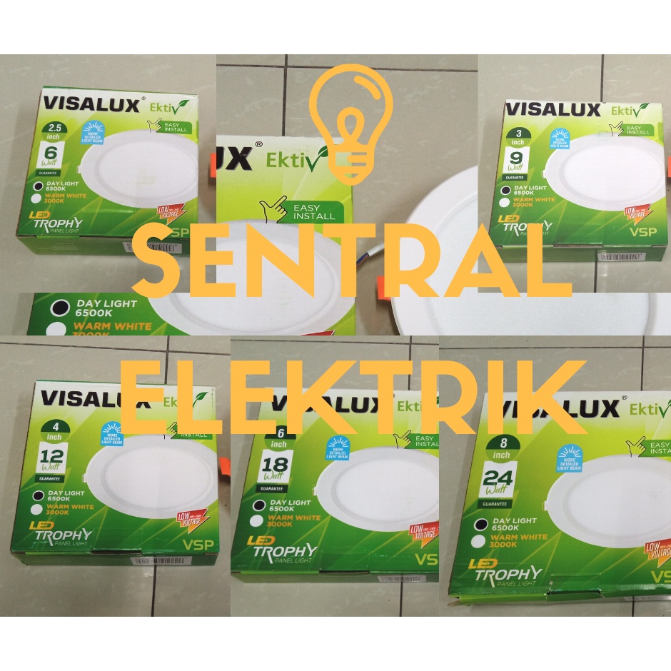 Jual Downlight VSP Round VISALUX lampu downlight round merek VISALUX ...