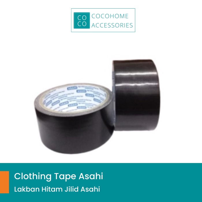 Jual Lakban Hitam Clothing Tape Jilid Asahi | Shopee Indonesia