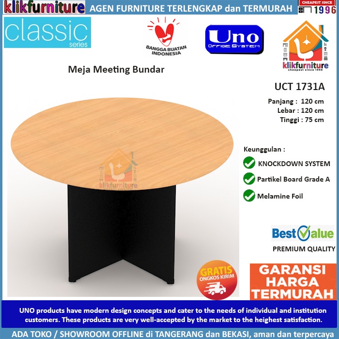 Jual UCT 1731A UNO Meja Rapat Meja Meeting Bundar / Bulat 120cm ...