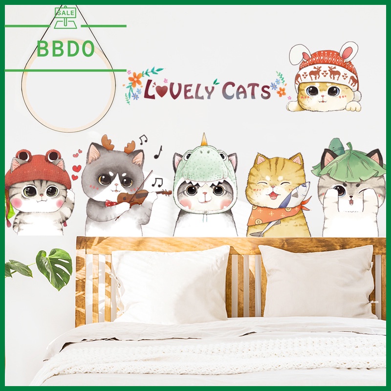Jual stiker dinding wallpaper lucu aesthetic hiasan dinding motif ...