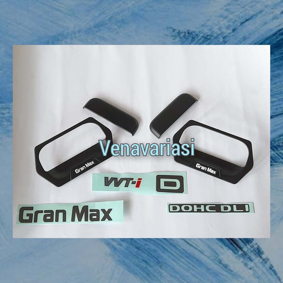 Jual Paket Cover Handle Outer Grand Max Hitam Doff / Sticker Belakang ...