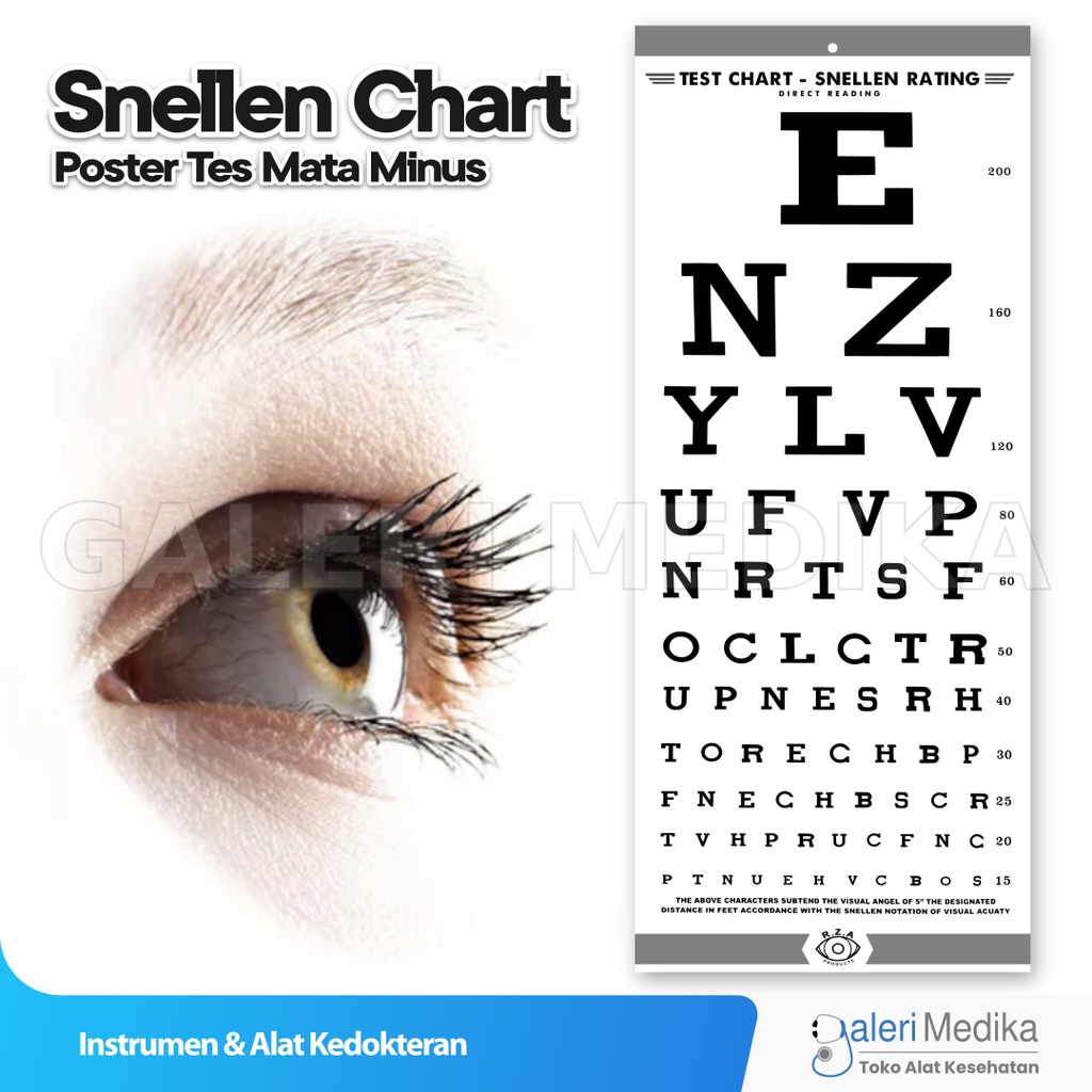 Jual Snellen Chart - Bagan / Poster Tes Mata Minus | Shopee Indonesia