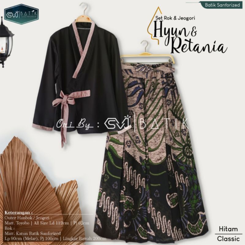 Jual SET BATIK WANITA HANBOOK JEOGORI TRADISIONAL KOREA KOMBINASI ROK ...