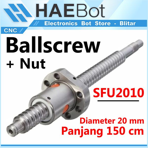 Jual [HAEBOT] Ballscrew Ball screw SFU2010 SFU 2010 1500mm 150cm End ...