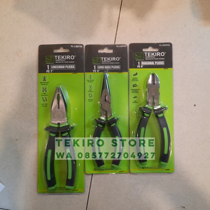 Jual Tang Tang Tekiro Set 3 Pcs Kombinasi 7" Potong 6" Lancip 6 ...