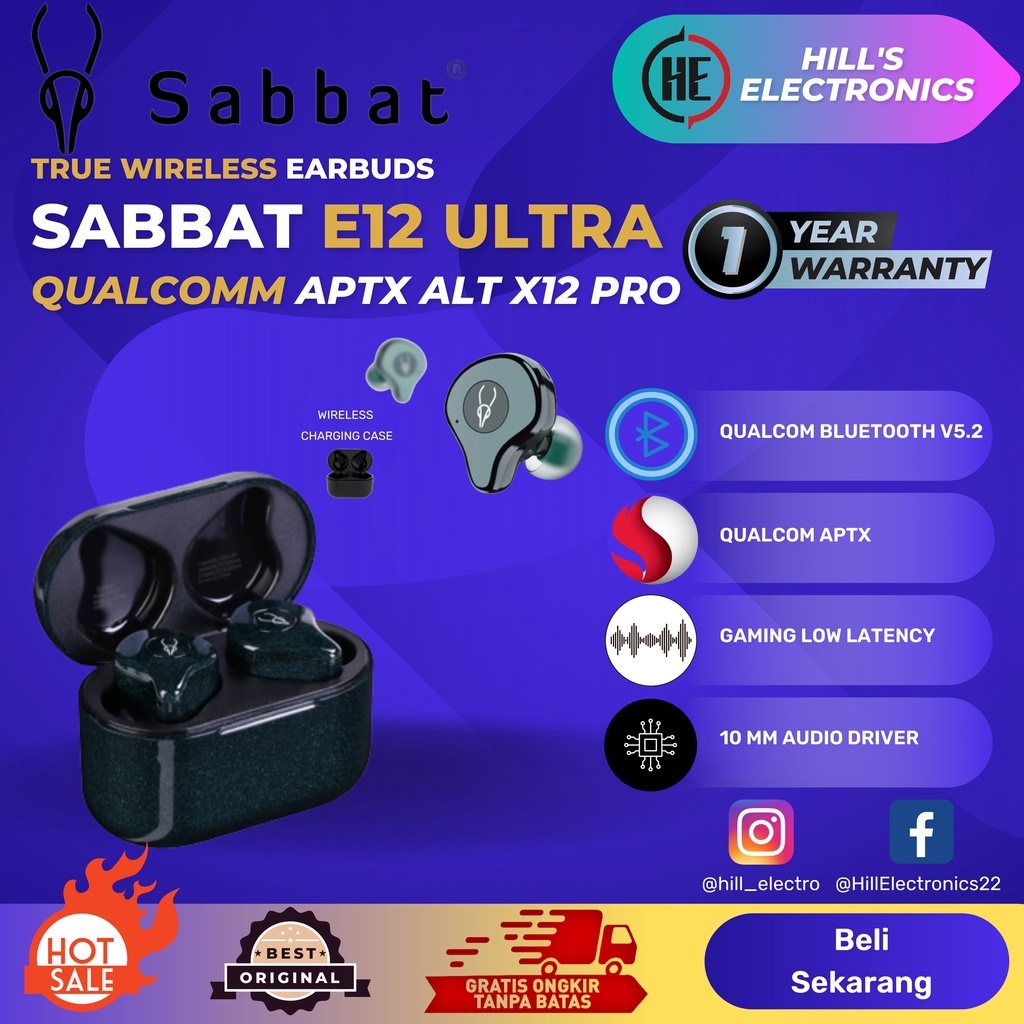 Jual Sabbat 12 Ultra Qualcom APTX Tws Bluetooth Headset 5.0 Alt X12 Pro | Shopee Indonesia