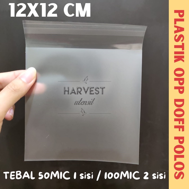 Jual (PREMIUM) Plastik OPP Lem 12 x 12 Doff Frosted Buram Matte Cookies ...