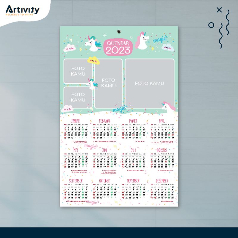 Jual cetak CALENDAR CUTE - KALENDER POSTER FOTO PHOTO DINDING 2024 ...