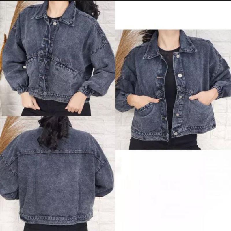 Jual JAKET DENIM JEANS OVERSIZE VINTAGE WANITA JACKET JINS OVERSIZE ...
