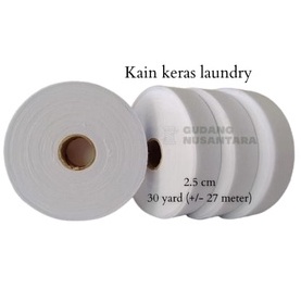 Jual Kain keras laundry 2.5 cm / kain keras potongan | Shopee Indonesia
