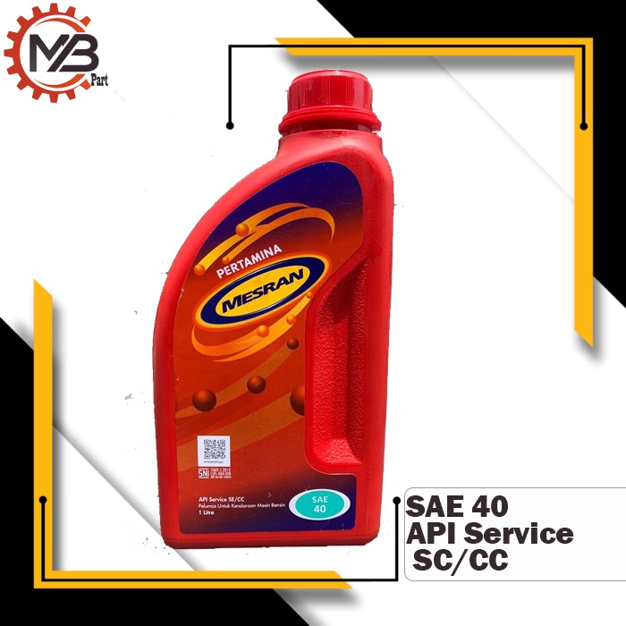 Jual Oli Mesran SAE 40 1 Liter Mesin Motor Bebek 4Tak 1L | Shopee Indonesia