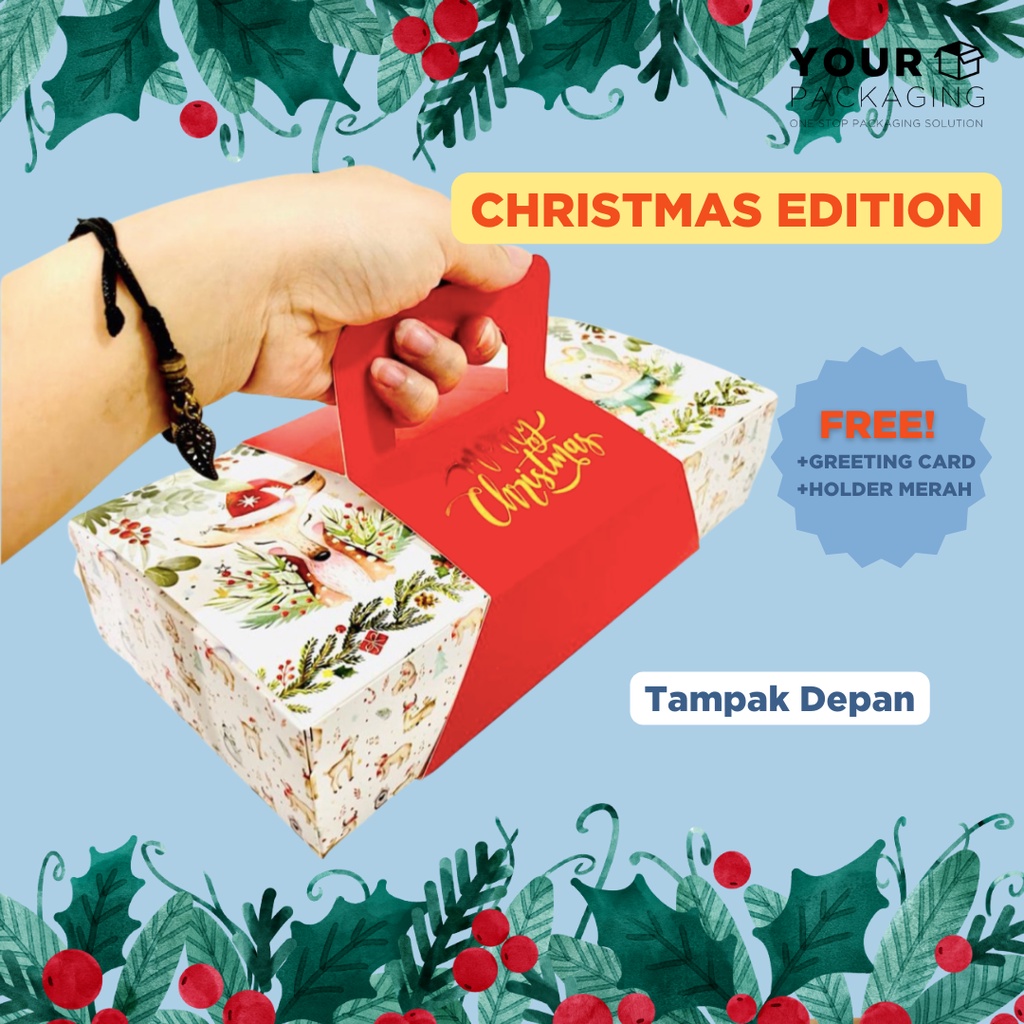 Jual DUS TOPLES NATAL / BOX KEMASAN HAMPERS NATAL 2 TOPLES BULAT ...