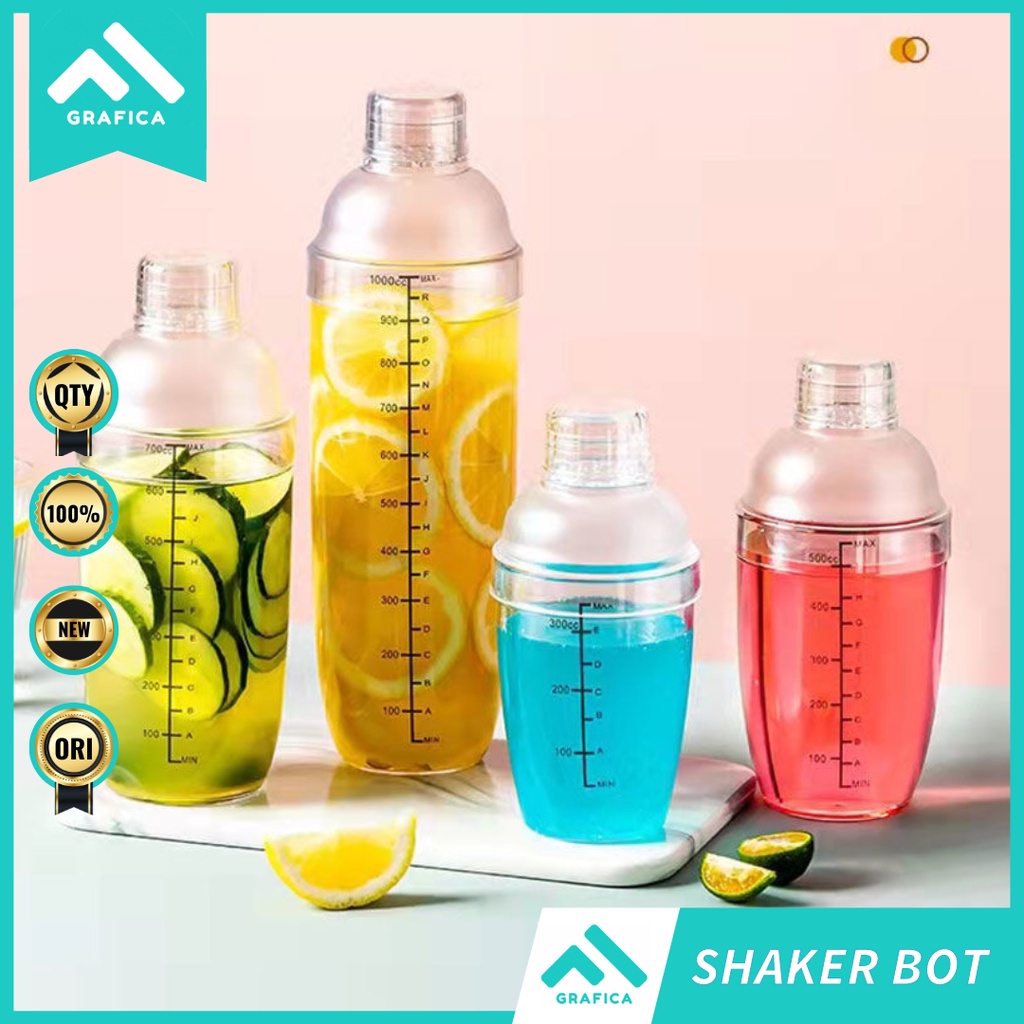 Jual MILK SHAKE JUICE SHAKER 350ML 530ML 700ML / BOTOL JUS PLASTIK 350ML / TUMBLER 100ML TUMBLER ...