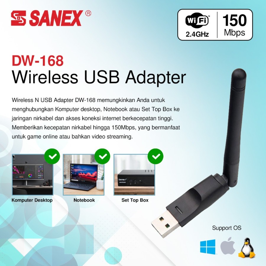 Jual DONGLE WIFI STB MATRIX NOISE WELHOME HINOMARU SANEX LUBY | Shopee ...