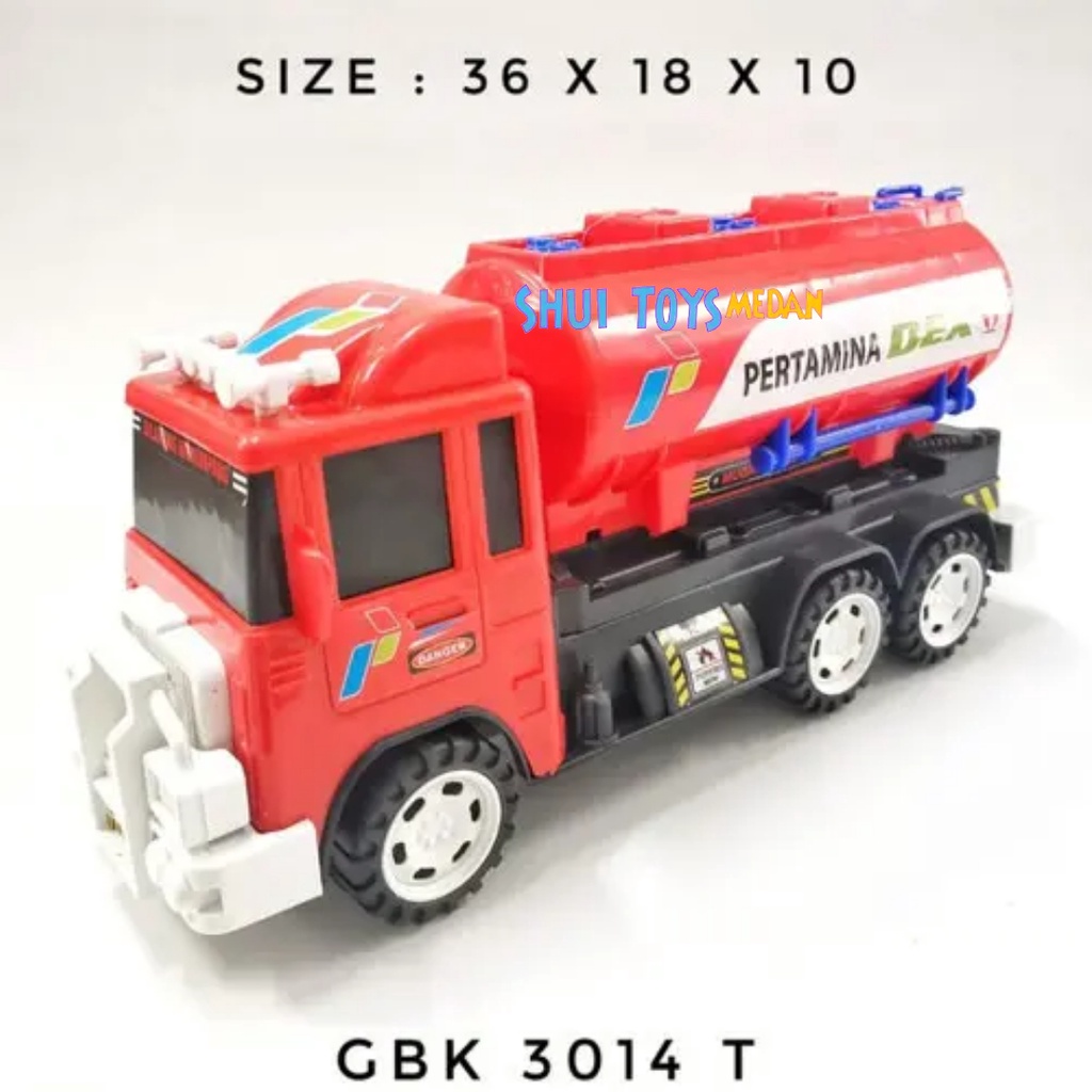Jual Mainan Anak Truck Tangki Pertamina GBK3014T / Mainan Truk Tangki ...