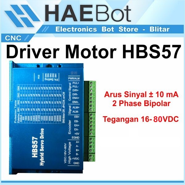 Jual [HAEBOT] Driver Motor Stepper Hybrid Nema 23 HBS57 Closed Loop CNC ...