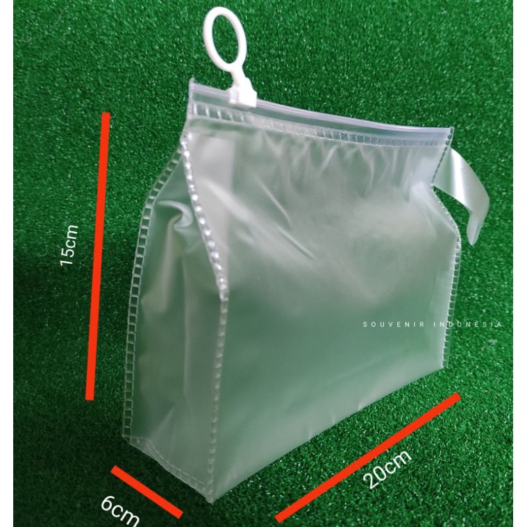 Jual Pouch Kemasan Skincare pouch mika zipper RING kemasan kosmetik pvc ...
