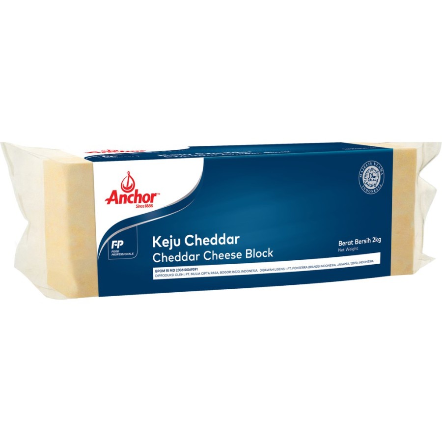Jual Anchor Cheddar Cheese Block / Natural / Organic - REPACK 990 Gram ...
