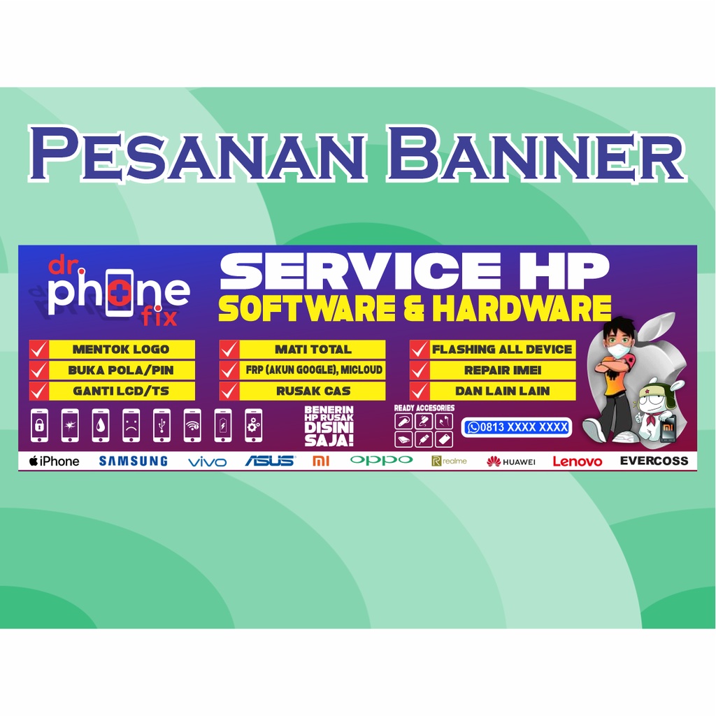 Jual PESANAN BANNER SERVICE HP BANNER KONTER PULSA | Shopee Indonesia