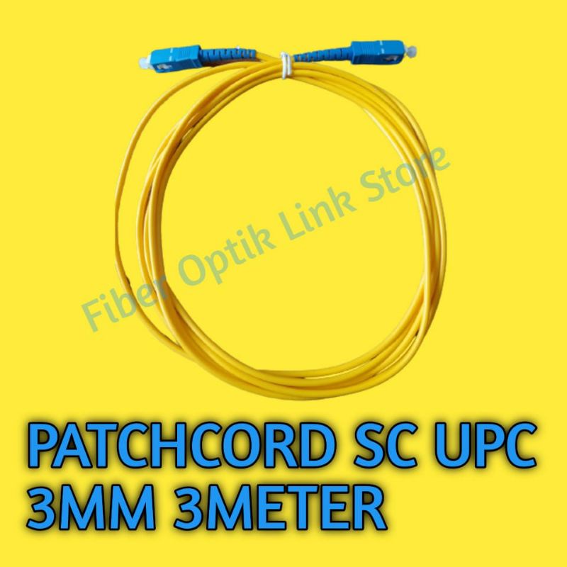 Jual PATCHCORE SC UPC 3METER 3MM PATCHCORD | Shopee Indonesia