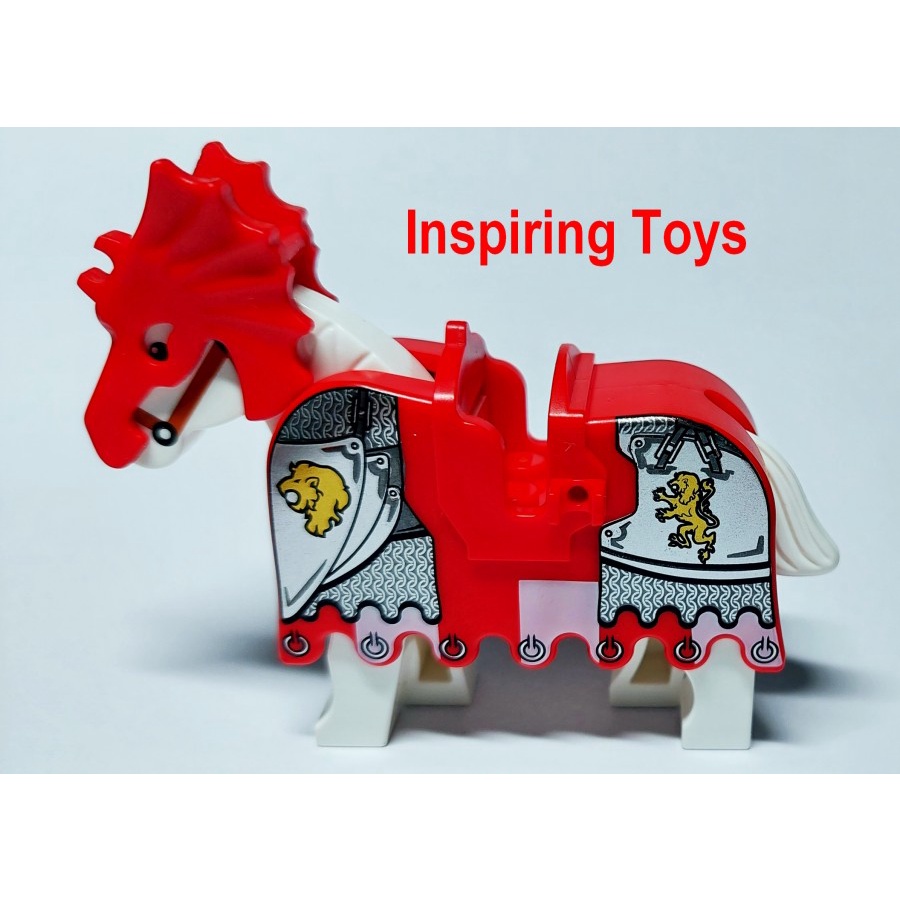 Jual Lego Horse Barding Ruffled Edge Gold Lion w horse helmet | Shopee ...