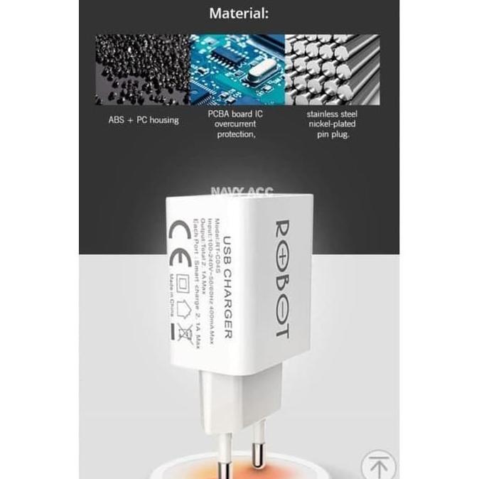 Jual Charger Robot 2 Usb - Charger Dual Usb Vivan 2.4A C04S | Shopee Indonesia