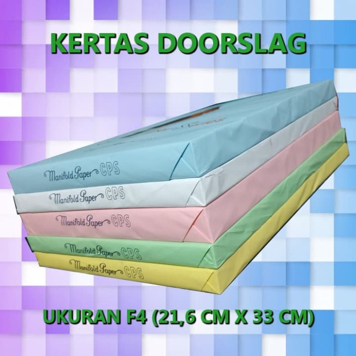 Jual Therm Kertas Doorslag/ Kertas Duslak 42 Gsm Warna Dan Kertas ...
