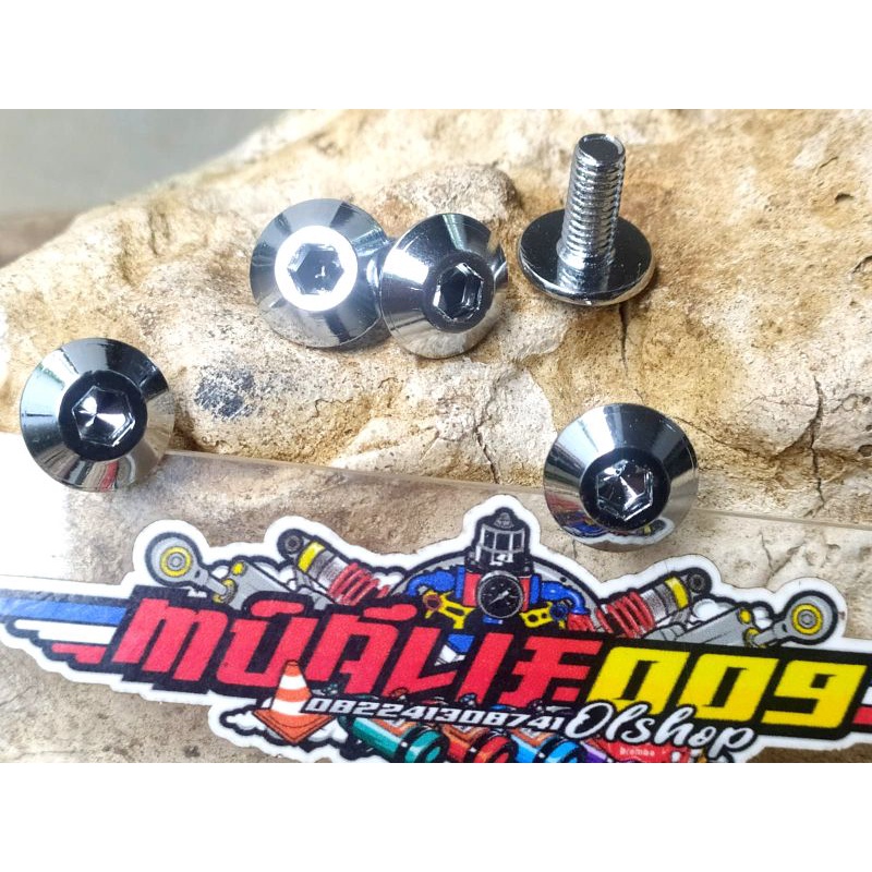 Jual baut fairing besar 6mm / baut 10 kunci L ninja 250 | Shopee Indonesia