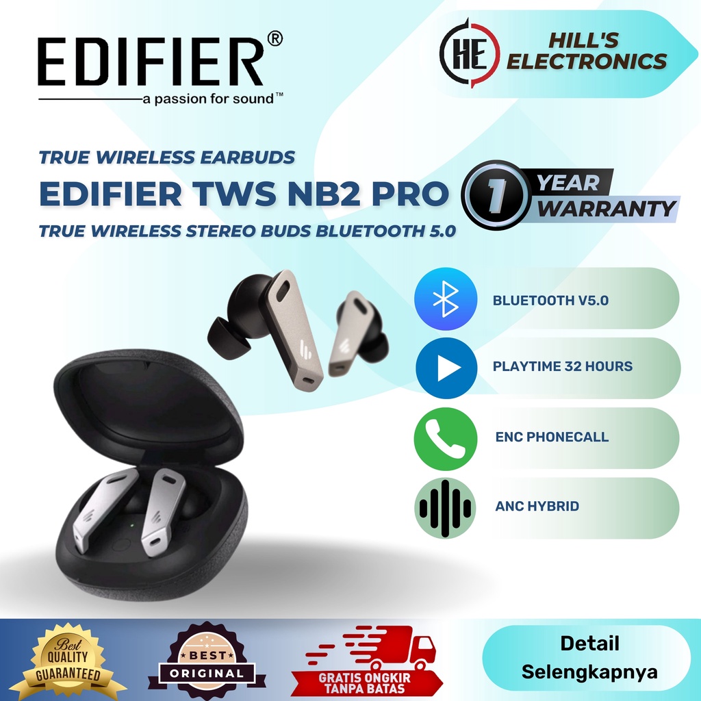 Jual Edifier By Harman TWS NB2 Pro True Wireless Stereo Buds Bluetooth ...