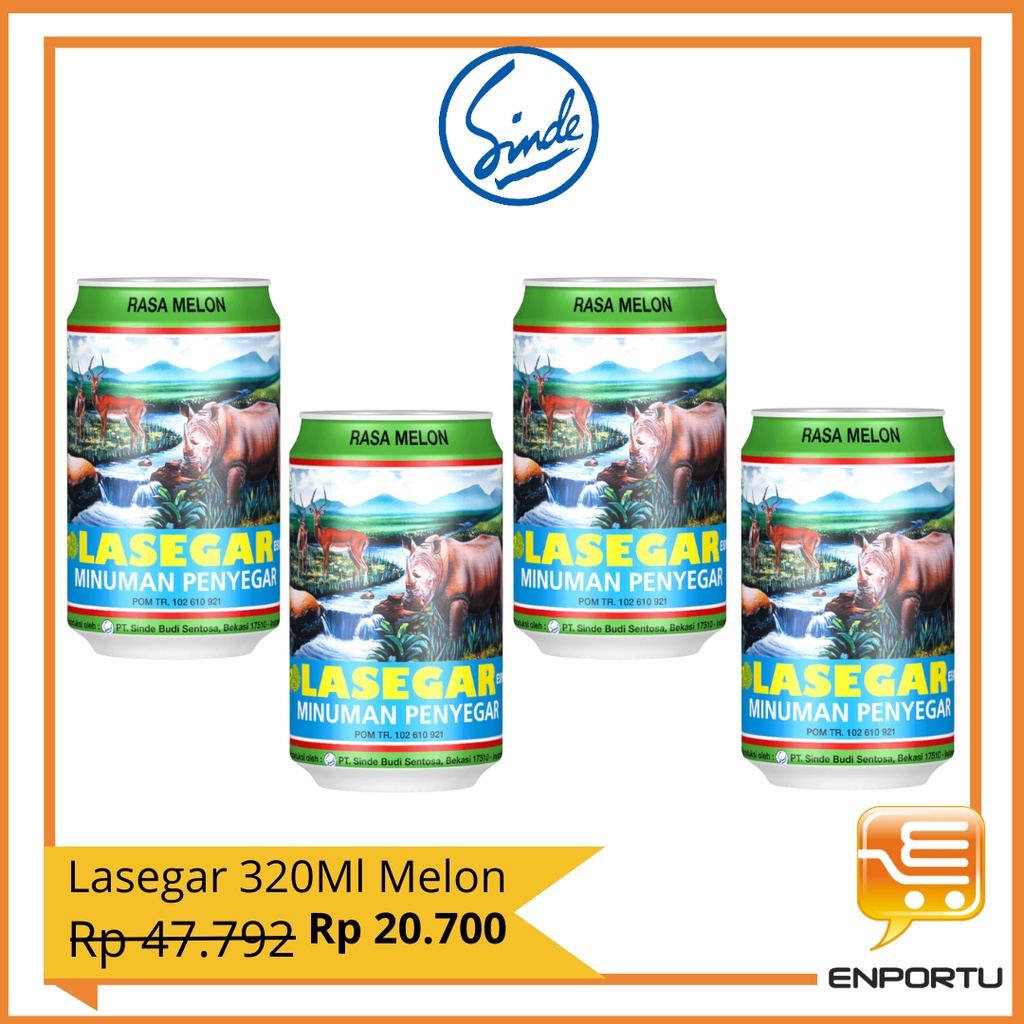 Jual Lasegar 320 ml Rasa Melon Paket Murah 4 Kaleng/ Minuman Pereda ...