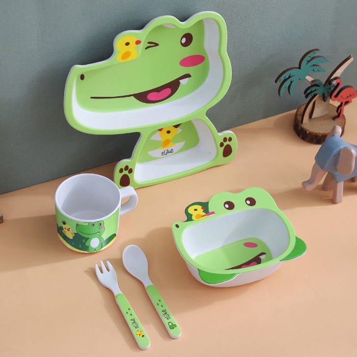 Jual Set Alat Makan 5 in 1 Piring Makan Anak Balita Peralatan Makan ...
