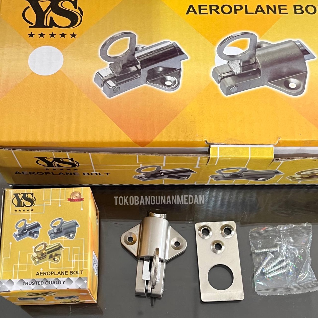 Jual GRENDEL KODOK YS Bulat Pacok Aeroplane Bolt / Gerendel Selot ...