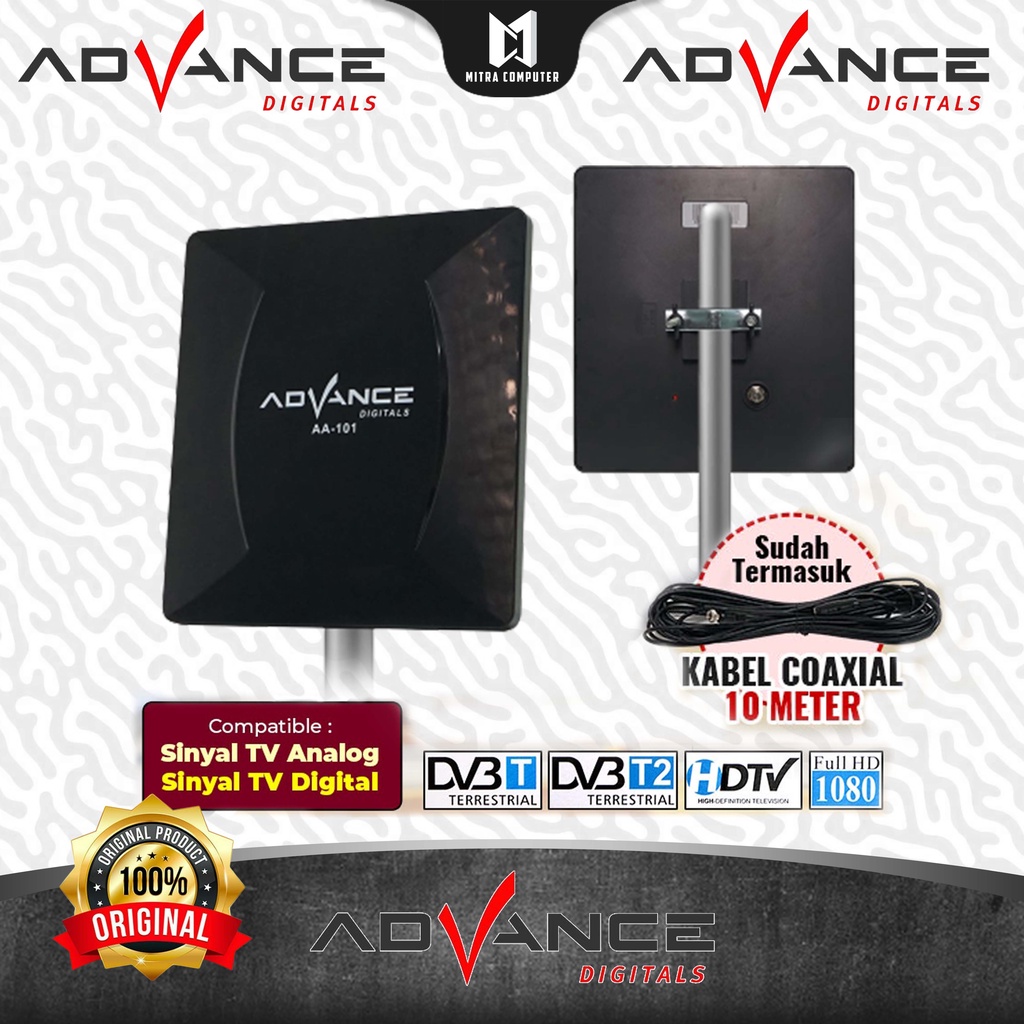 Jual ADVANCE AA-101 Antena Indoor Outdoor Digital Analog Dalam DVB-T2 ...