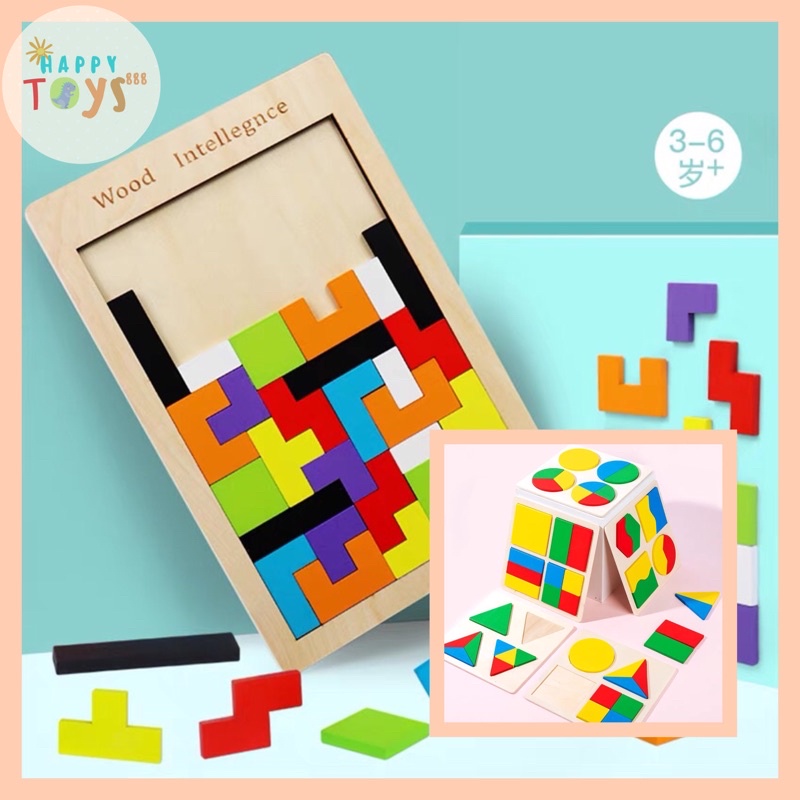 Jual HAPPYTOYS.888 #A10 MAINAN EDUKASI / PUZZLE CHUNKY SHAPE ...