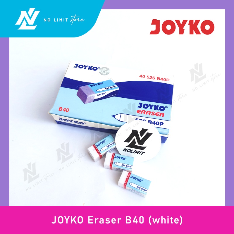 Jual Eraser / Penghapus JOYKO 526 B40P - Penghapus Putih Joyko | Shopee Indonesia
