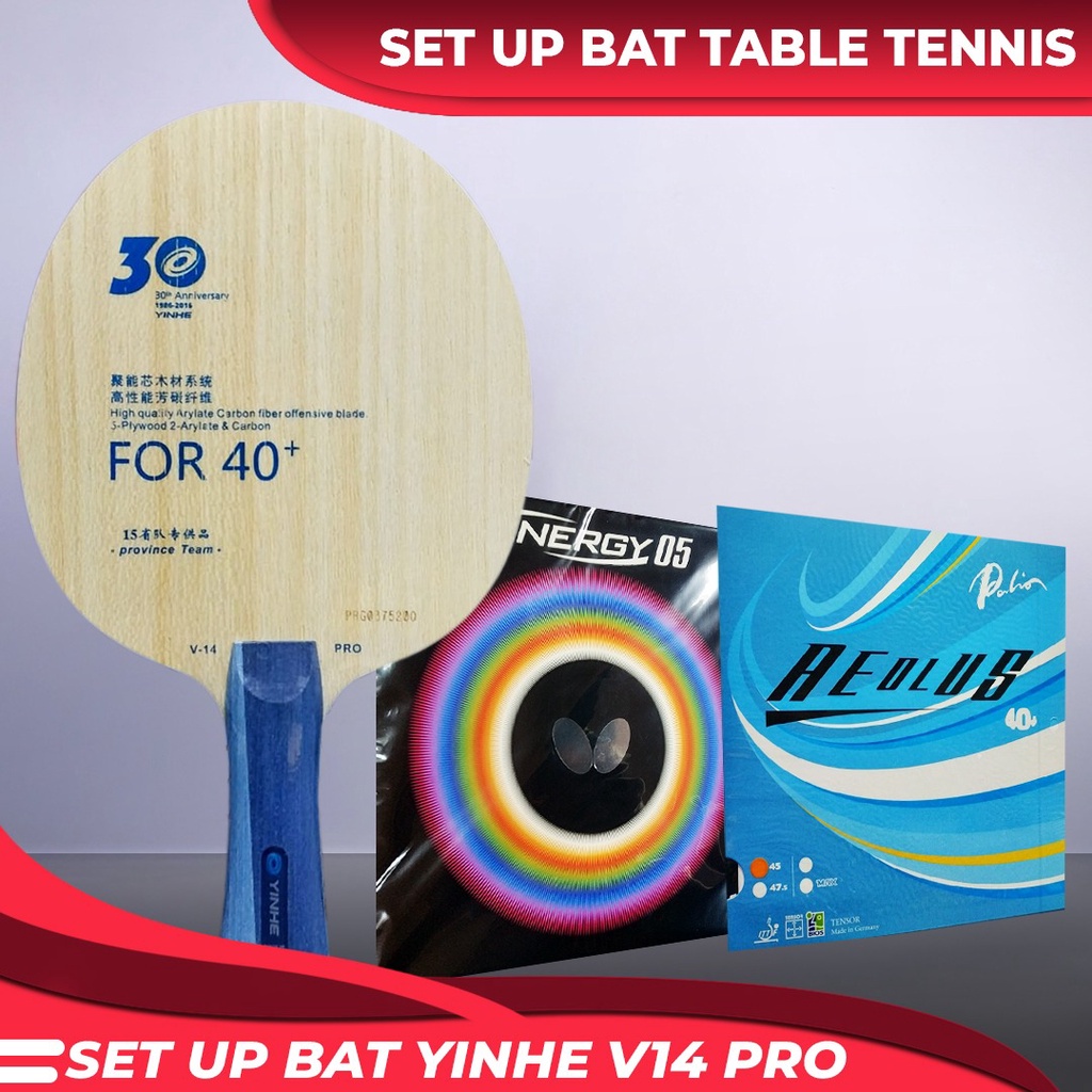 Jual Setup Tenis Meja Yinhe V14 Pro ALC Tenergy 05 Palio Aeolus 40 ...