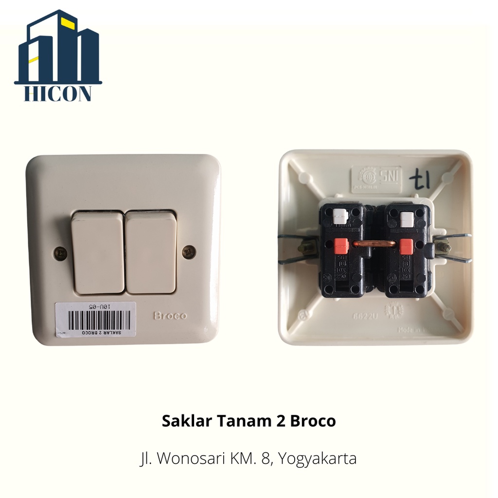 Jual Saklar Tanam Broco Double | Shopee Indonesia