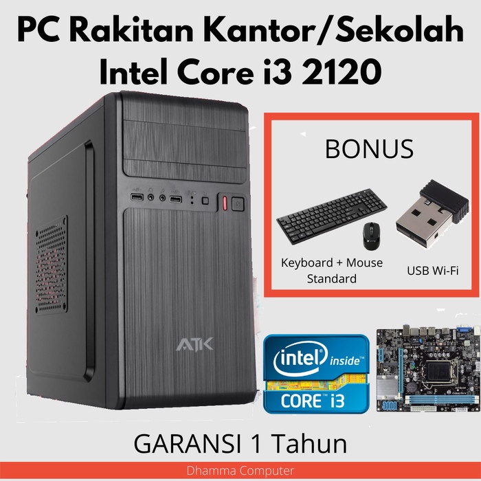 Jual Paket PC Rakitan Komputer CPU PC Kantor Intel i3 2120 SSD | Shopee ...