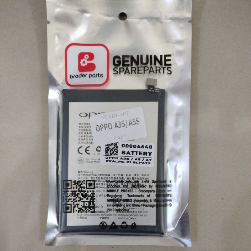 Jual BATRE BATERAI OPPO A3S/A5S/A7/C1//A11K/A31 2020/A12/ C1/2/BLP 673 ...
