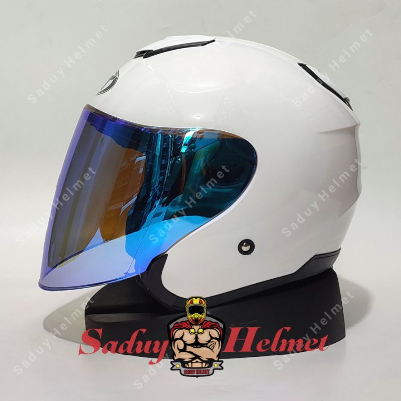 Jual HELM KYT KYOTO R SOLID WHITE / PUTIH - KACA VISOR VENOM IRIDIUM ...
