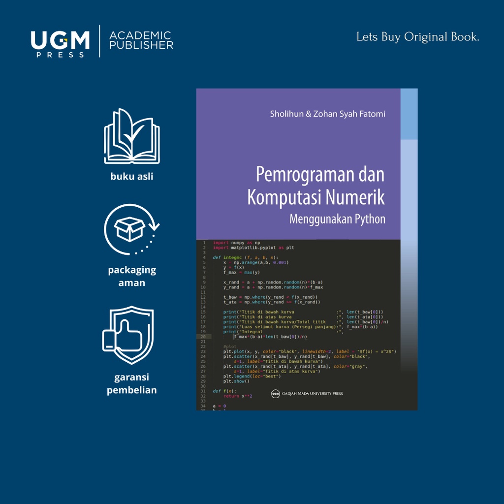 Jual UGM Press Buku Original Pemrograman dan Komputasi Numerik ...