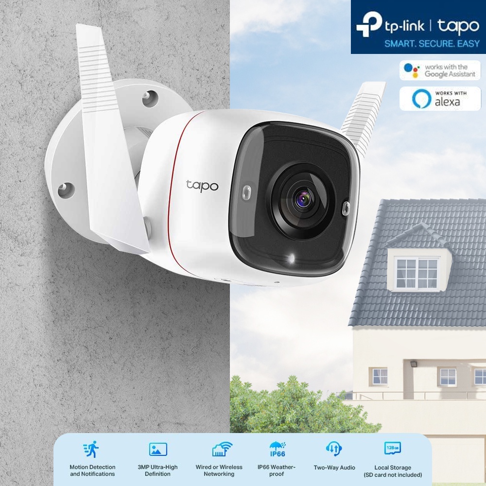 Jual TP-LINK Outdoor Security Wi-Fi Camera 3MP - Tapo C310 - White ...