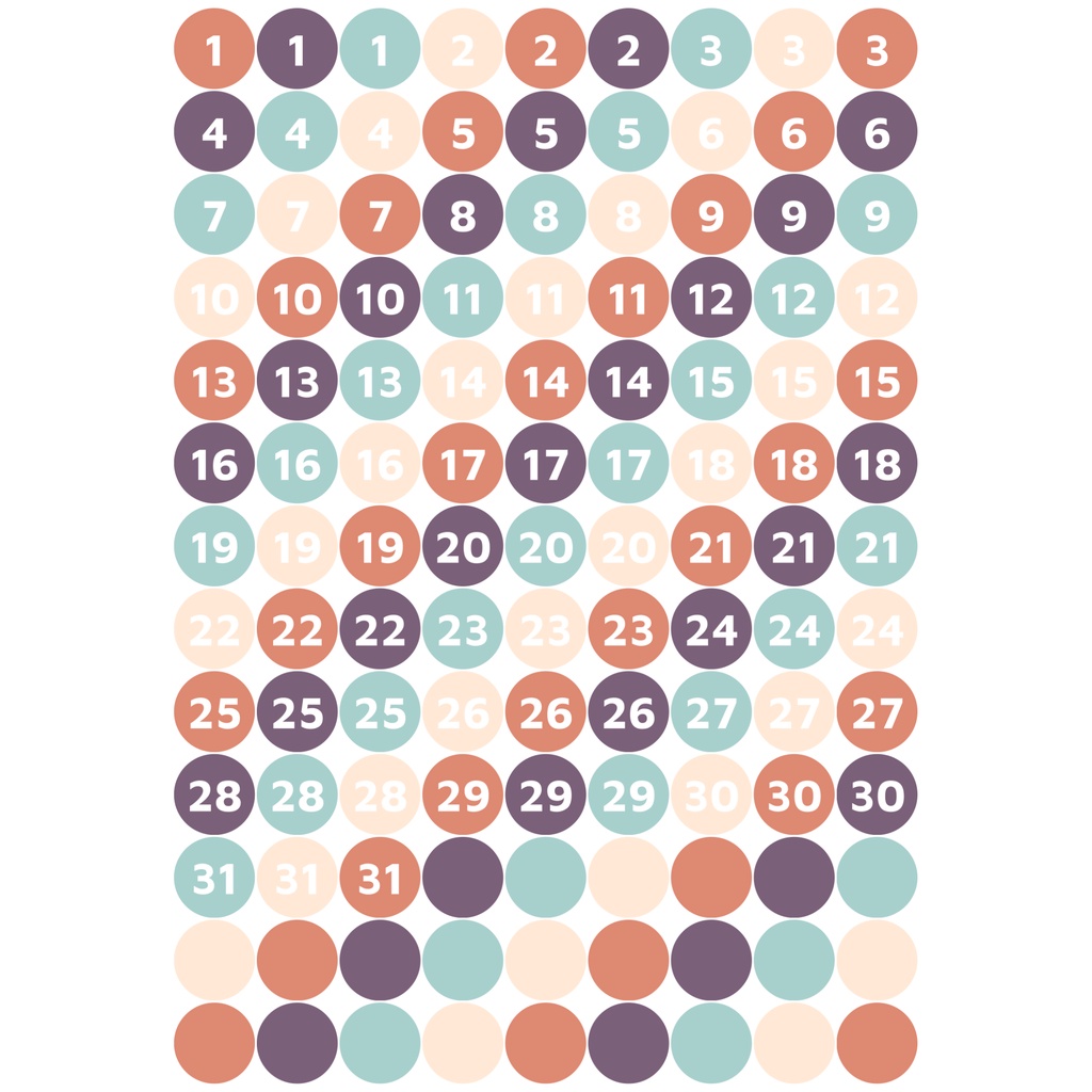 Jual STIKER ANGKA / STICKER NUMBER / STICKER DATE JOURNAL DECORATION ...