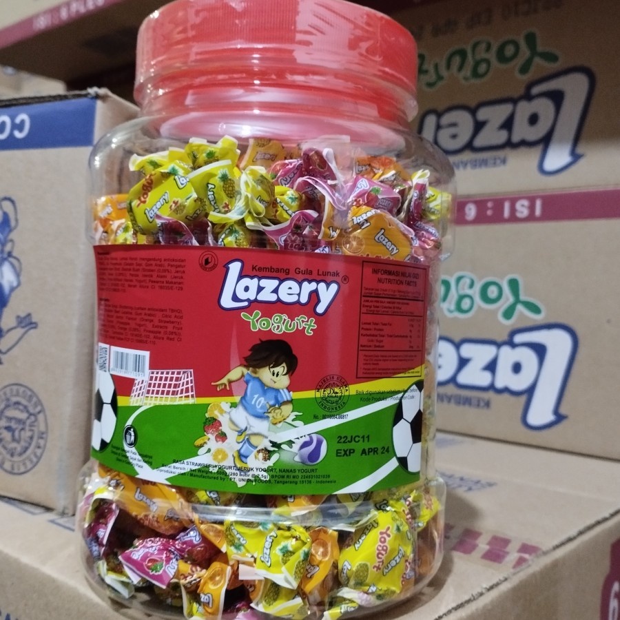 Jual lazery yoghurt chewy candy toples 200 butir | Shopee Indonesia