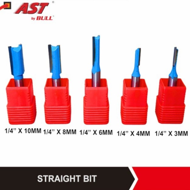 Jual mata router straight bit Ast 1/4 x 8mm | Shopee Indonesia